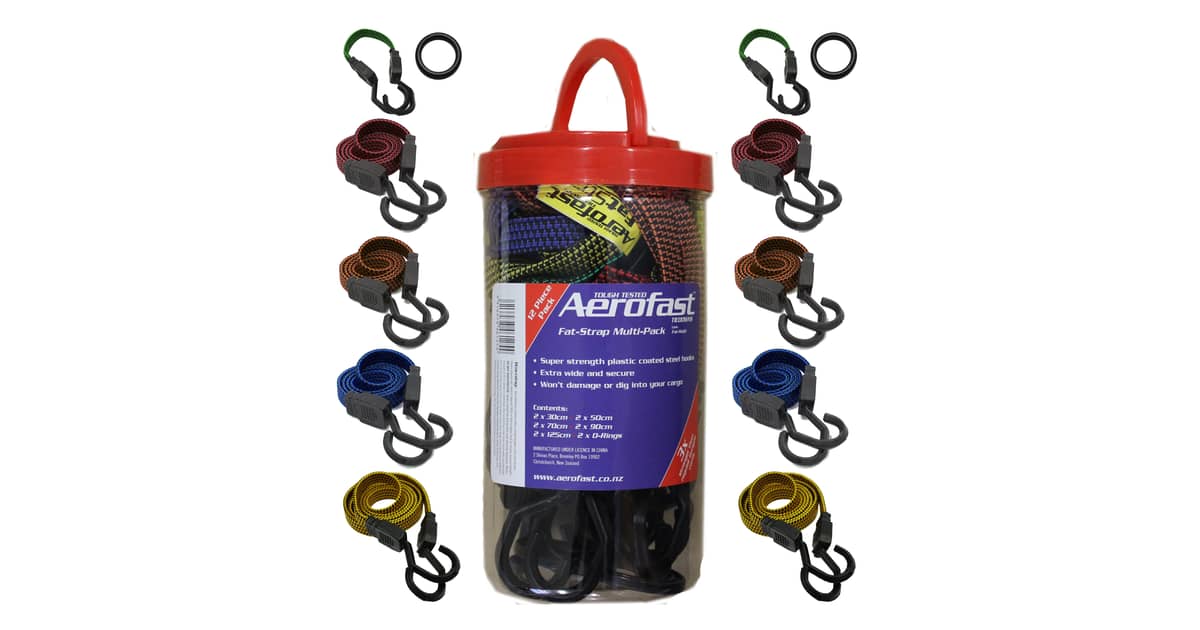 Aerofast Fat Strap Bungee Cords Multi Pack | Trade Tested NZ