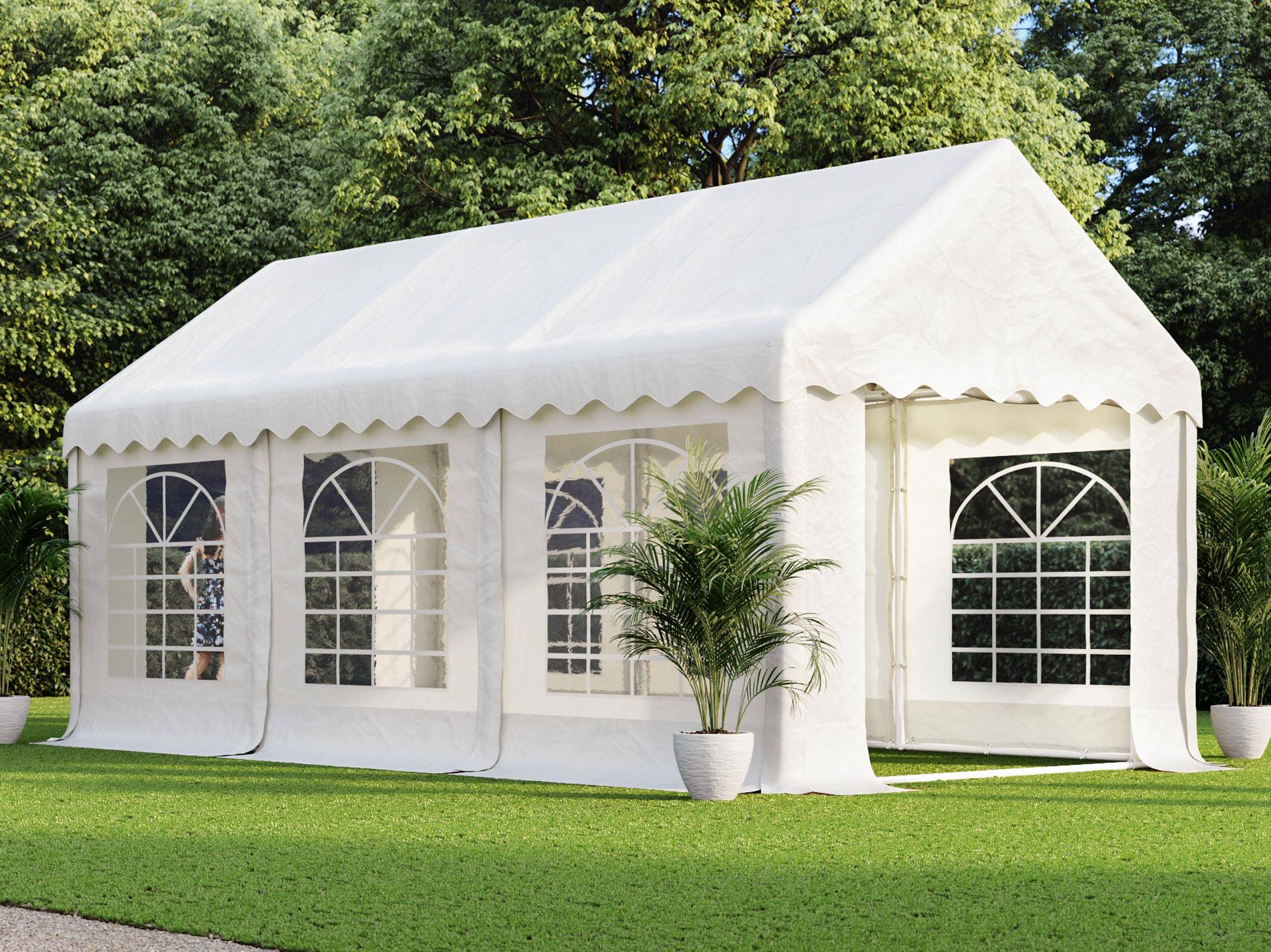 Great White Marquee 3m x 6m Heavy Duty PVC - Heavy Duty - Marquees ...