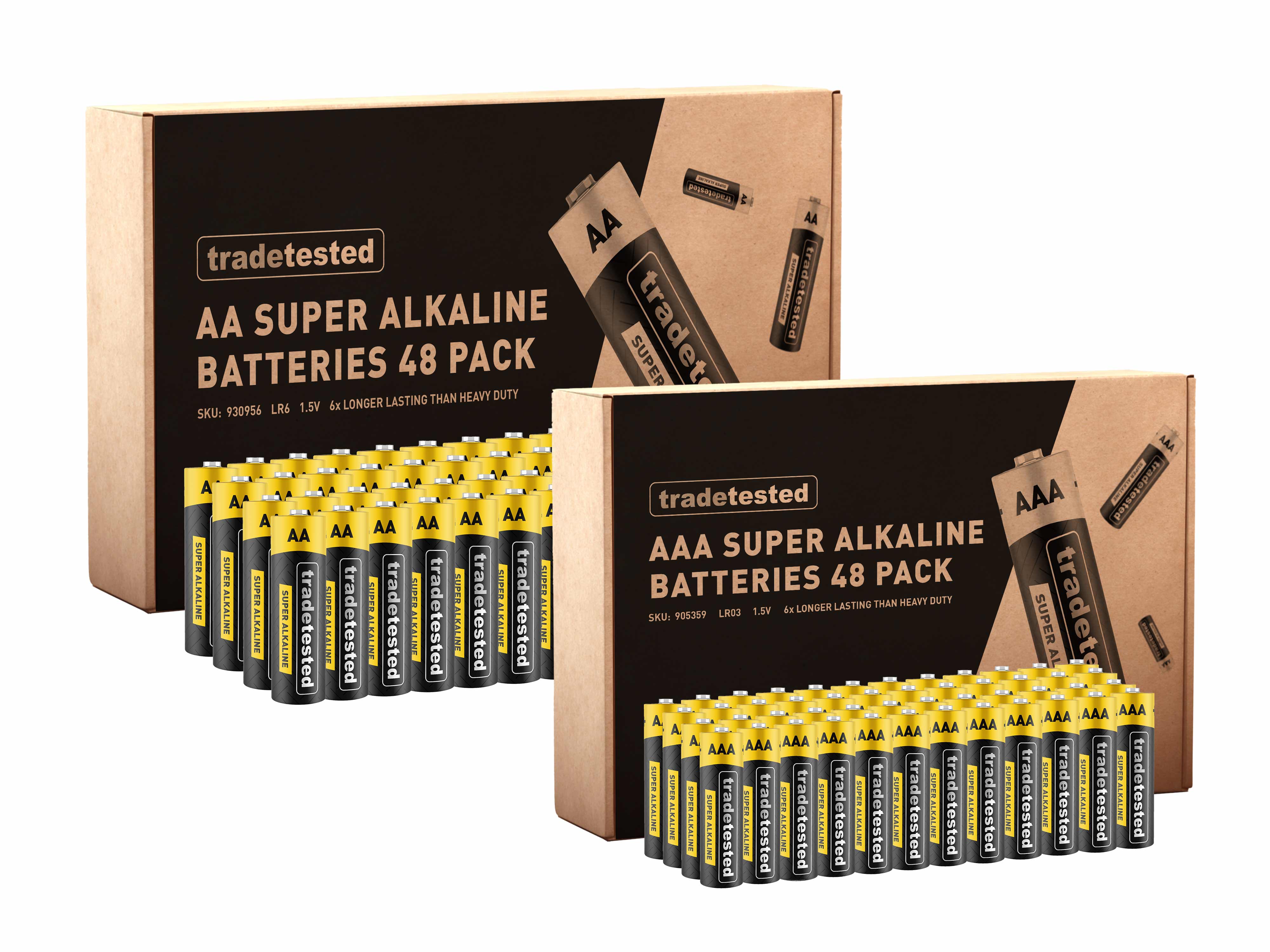AA + AAA Super Alkaline Battery Combo - 2 x 48 Pack - Batteries ...