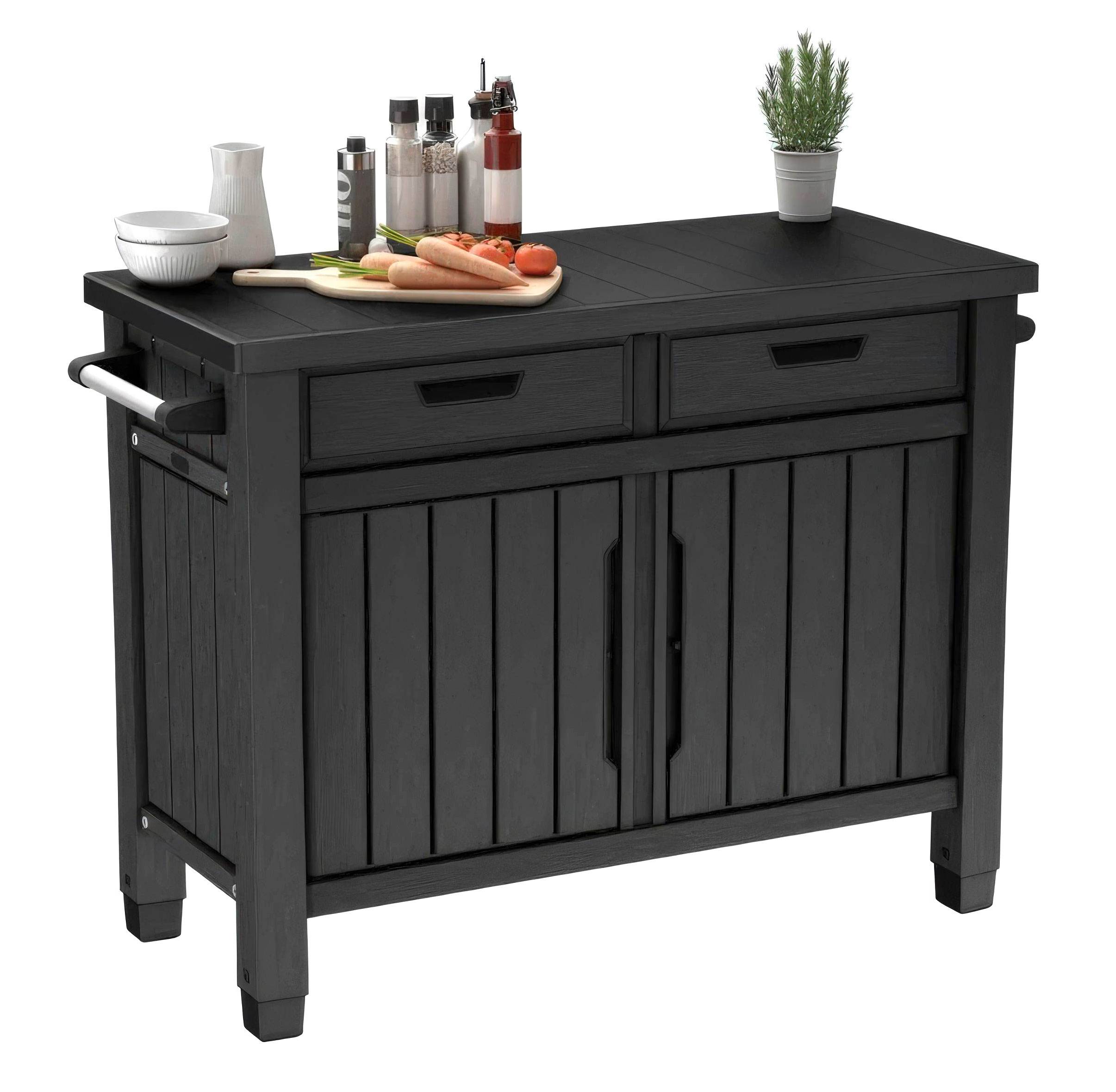 Keter Unity Entertaining BBQ Storage Table XL - Outdoor Dining Tables ...