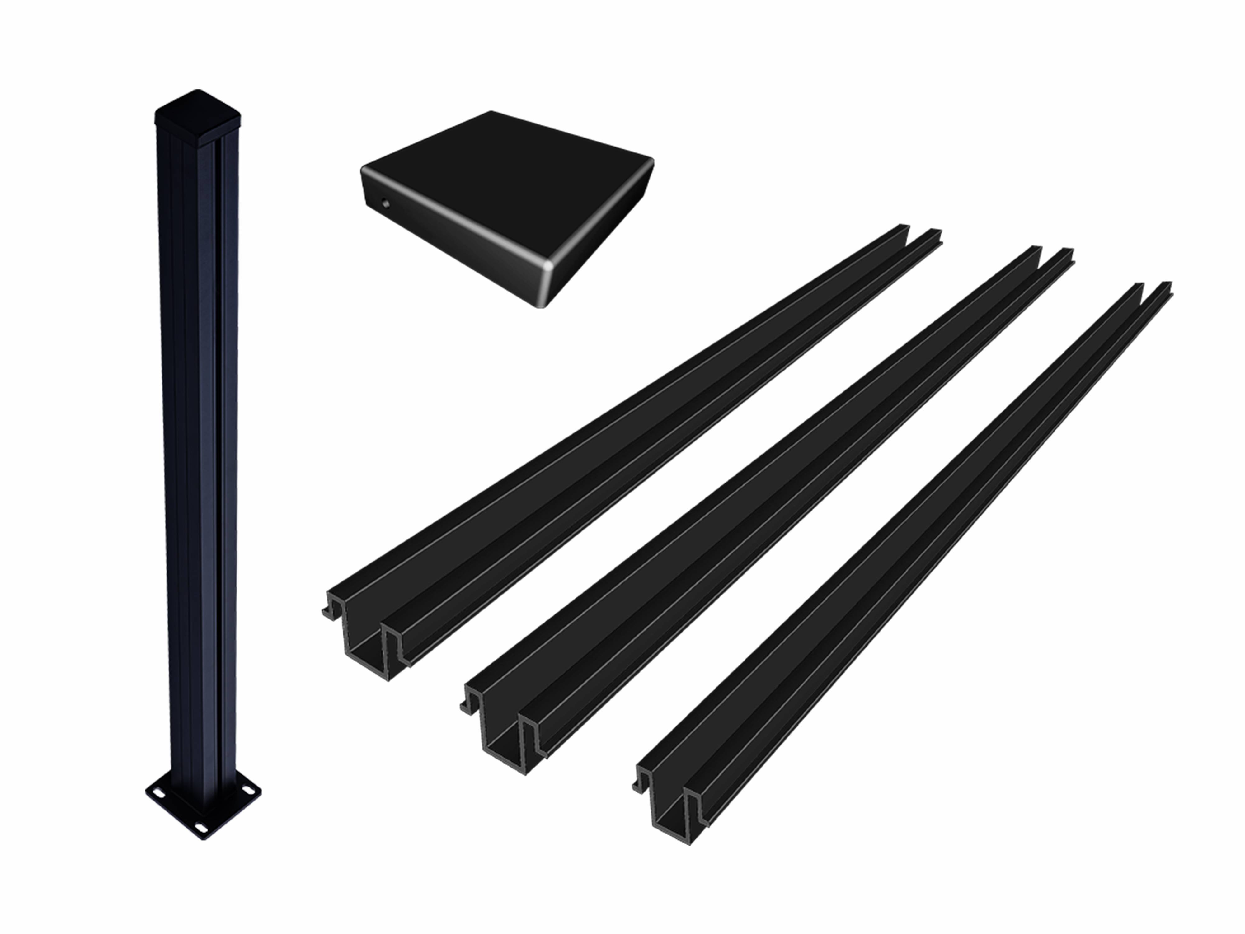 Strol SmartScreen Post Kit with Base Plate - 1860mm - Privacy Screens ...