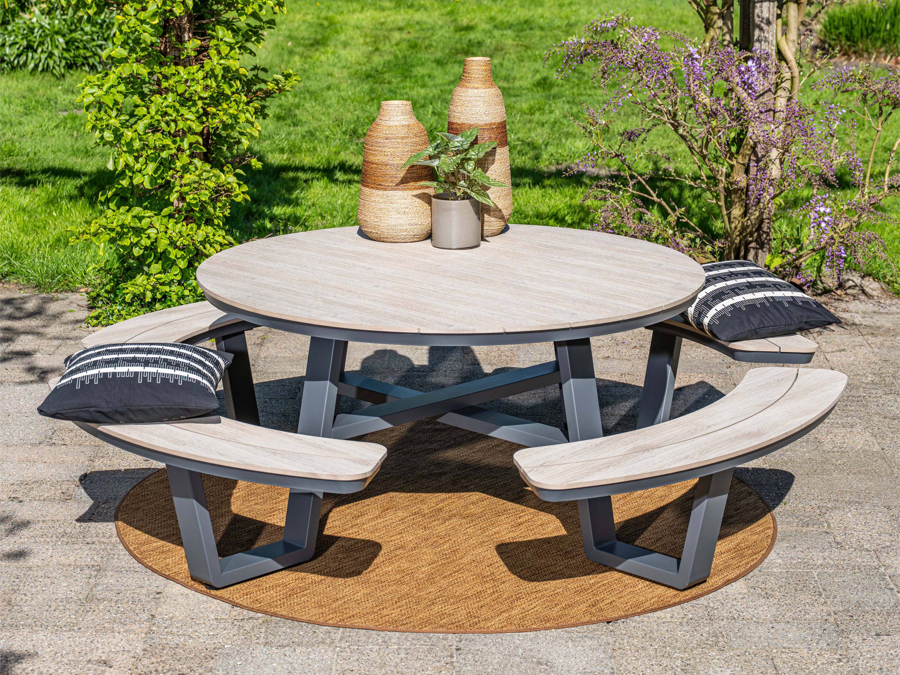 Alpine Picnic Table Round - Picnic Tables - Outdoor Furniture - Home ...