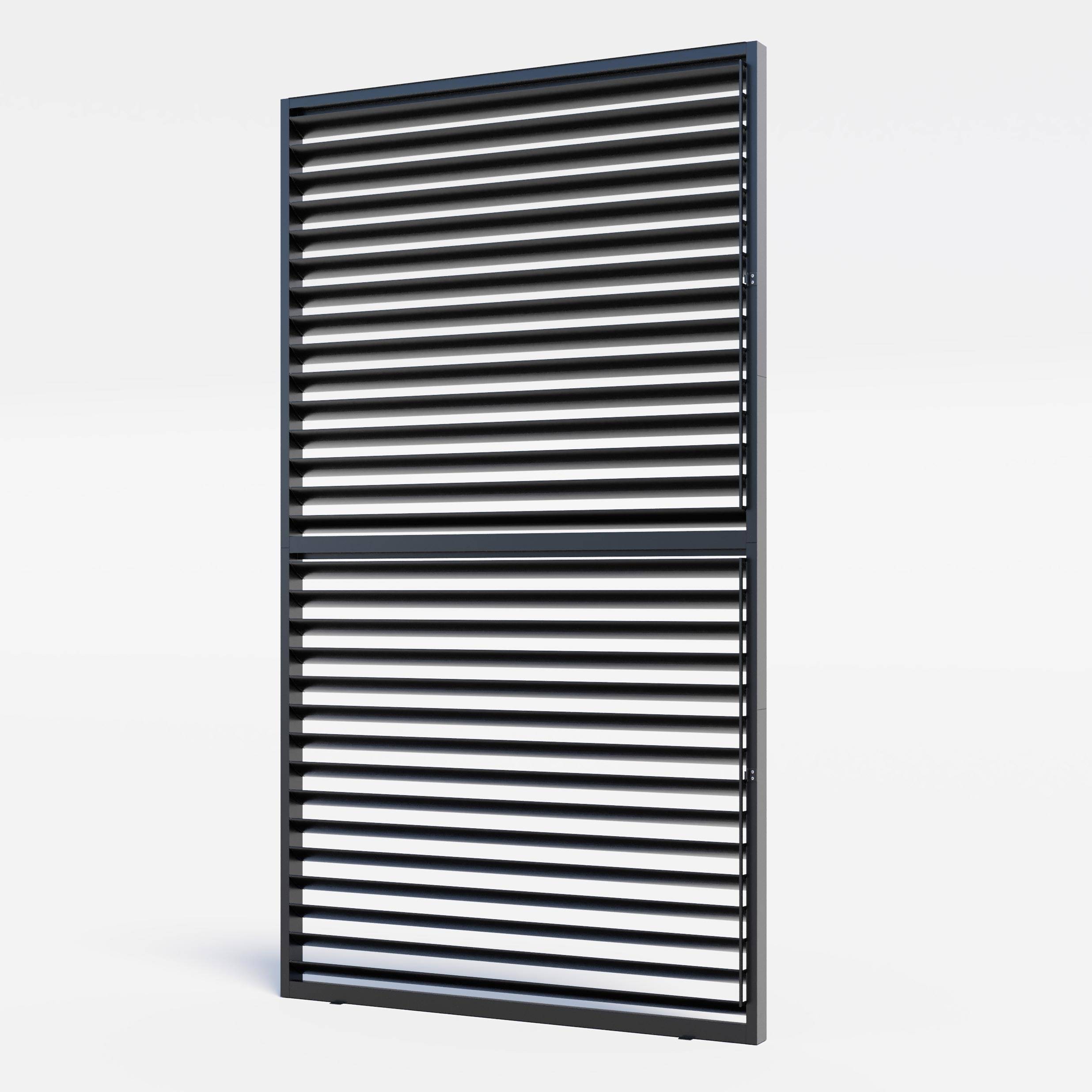 Louvre Roof System Wall Shutters 1.23m Charcoal - Louvre Roof Systems ...