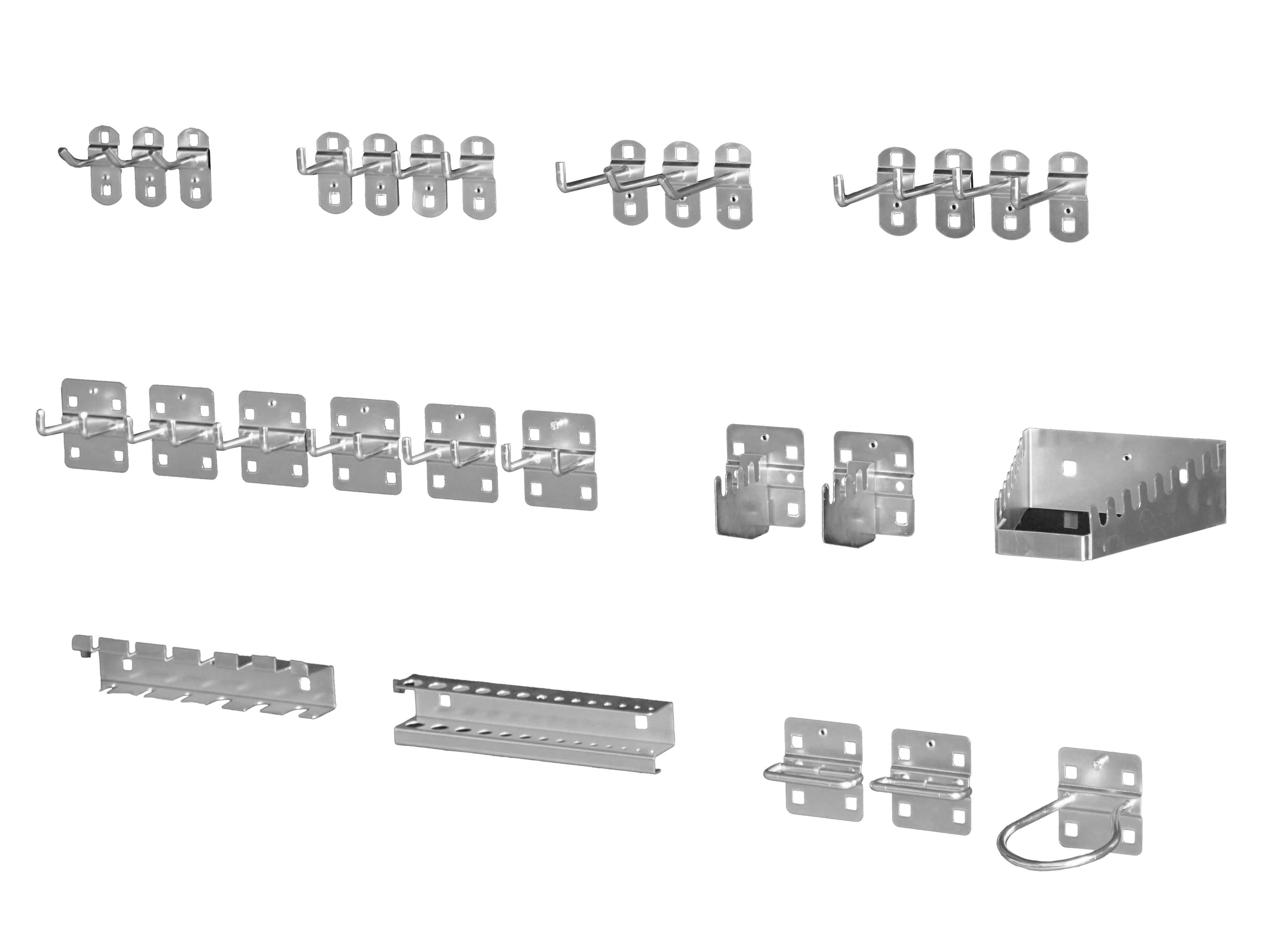 Square Hole Pegboard Hooks Assorted - 28 Piece - Workbenches ...
