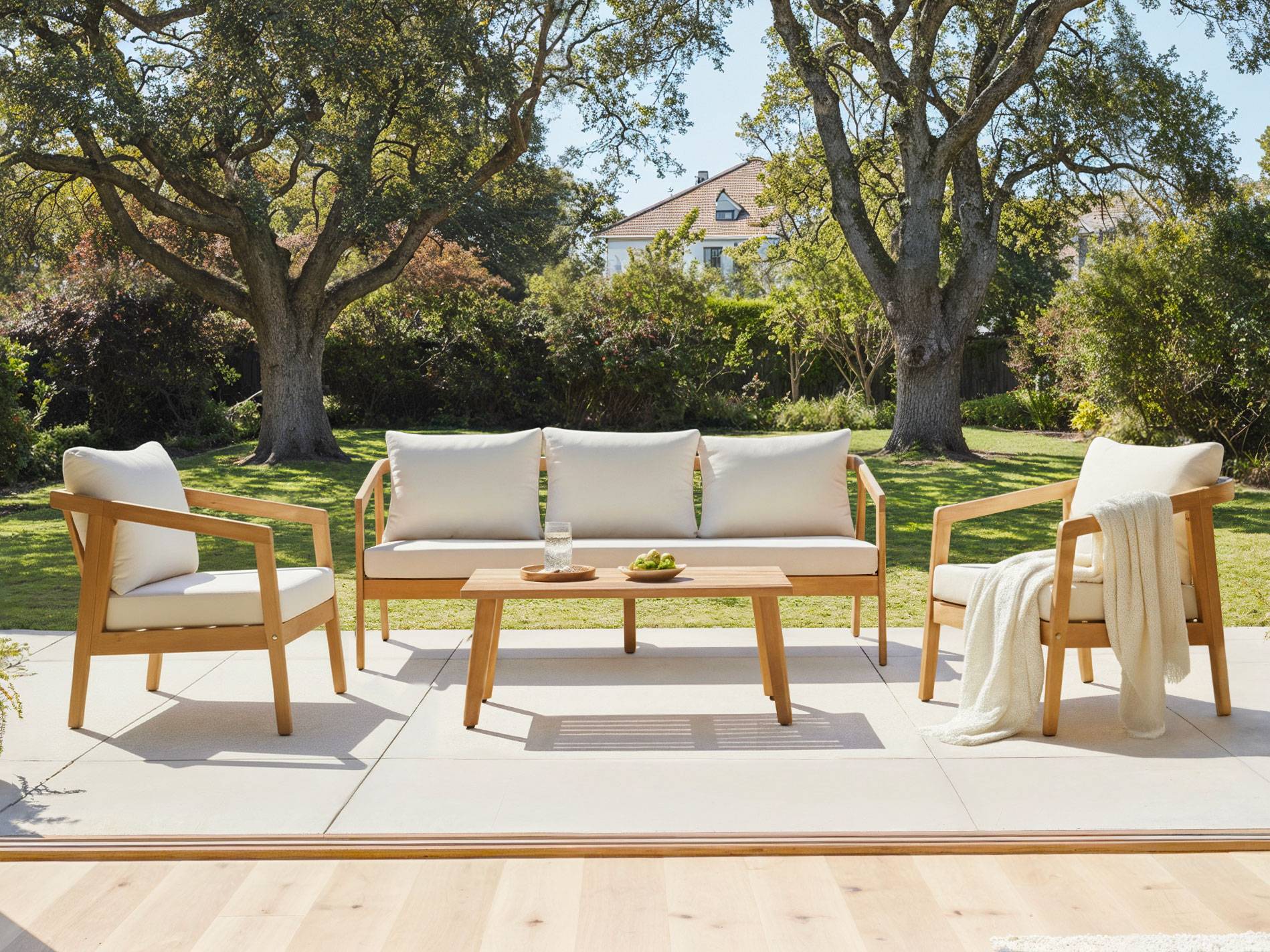 Calvera 5 Seat Outdoor Sofa Set - Lounge Sets - Outdoor Furniture ...