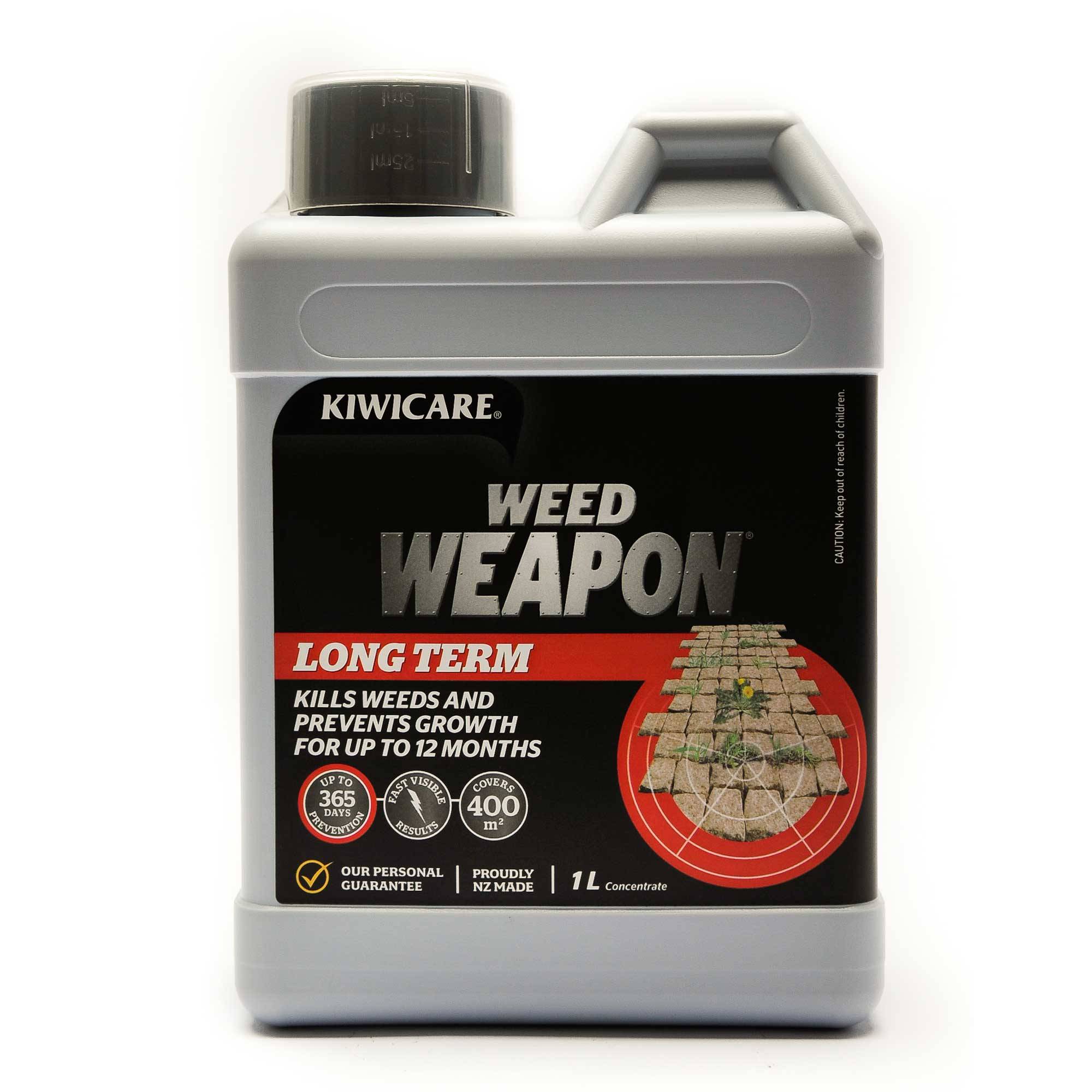 Kiwicare Weed Weapon Long Term 1L Concentrate - Fertiliser & Weedkiller ...