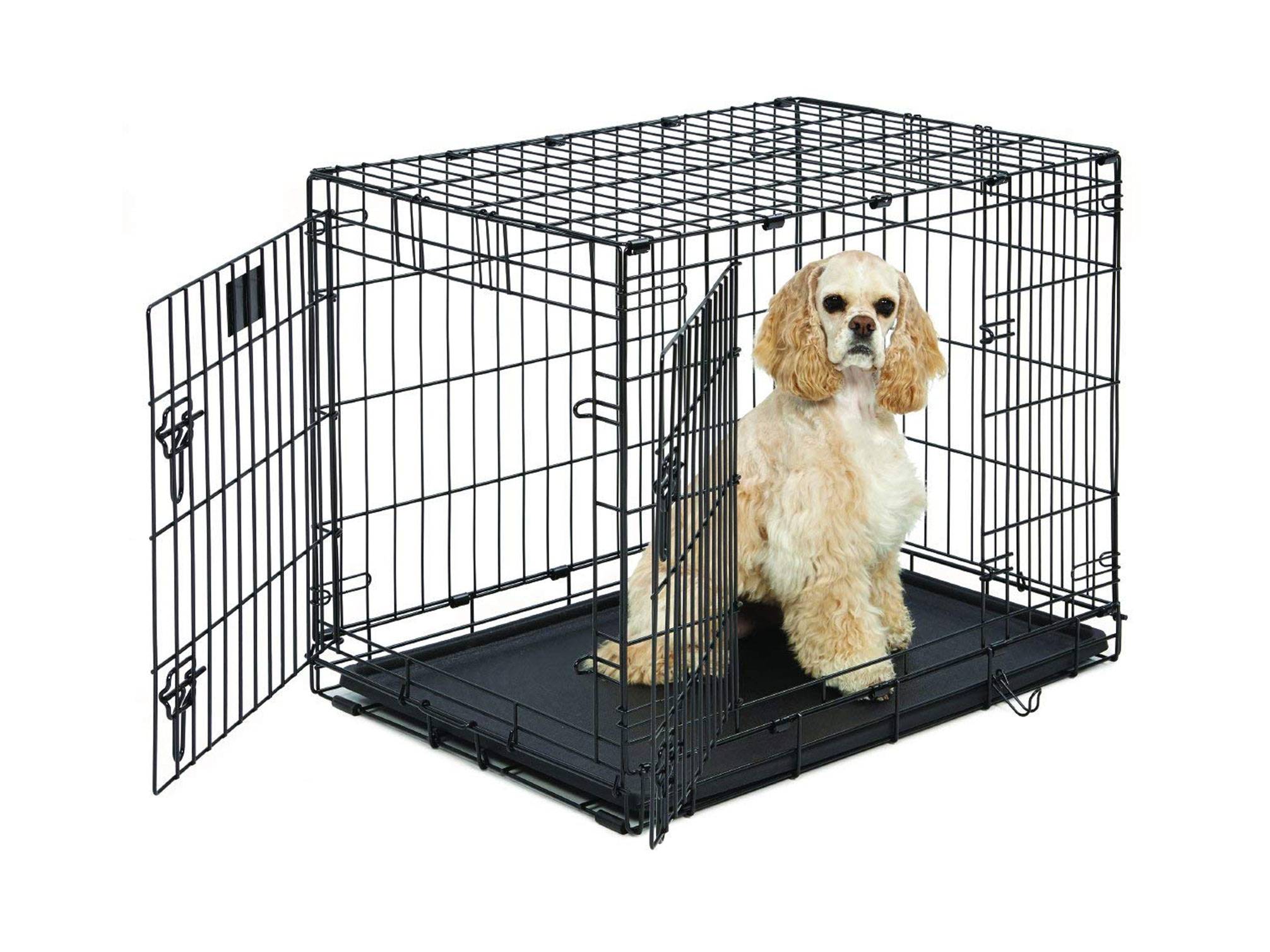 Fetch Dog Crate Cage Double Door Foldable - Medium - Dog Crates - Pet ...