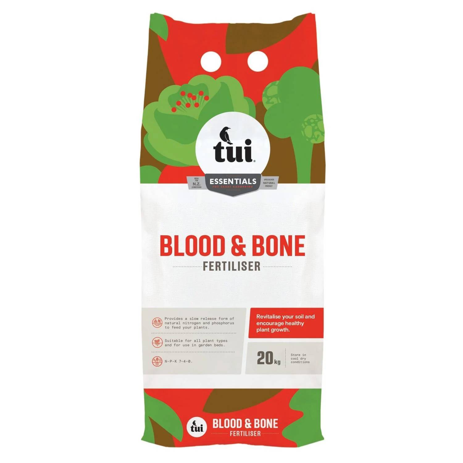 Tui Fertiliser Blood and Bone 20kg - Fertiliser - Gardening at Trade Tested