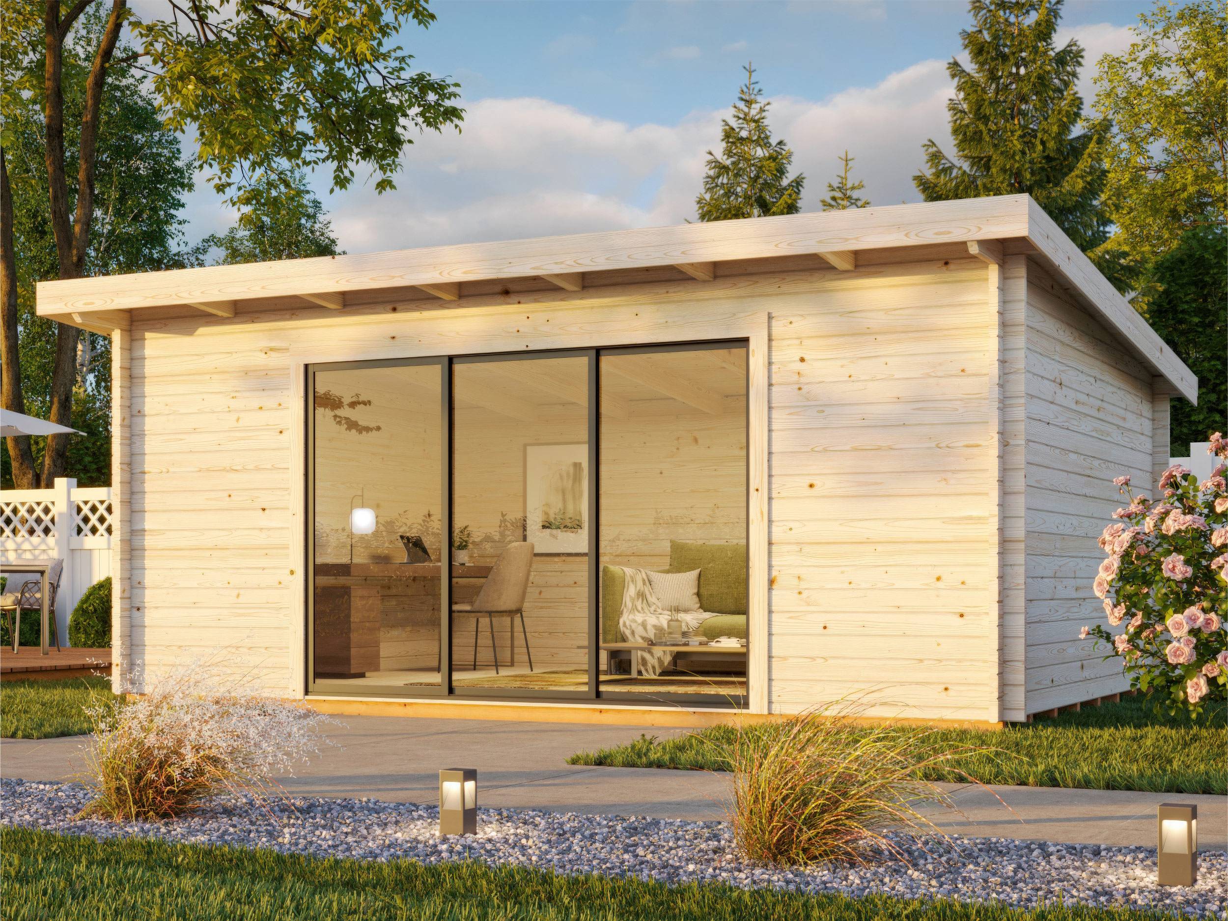 Log Cabin Garden House Lea Slide Plus 5.3m x 3.8m - Cabins & Studios ...