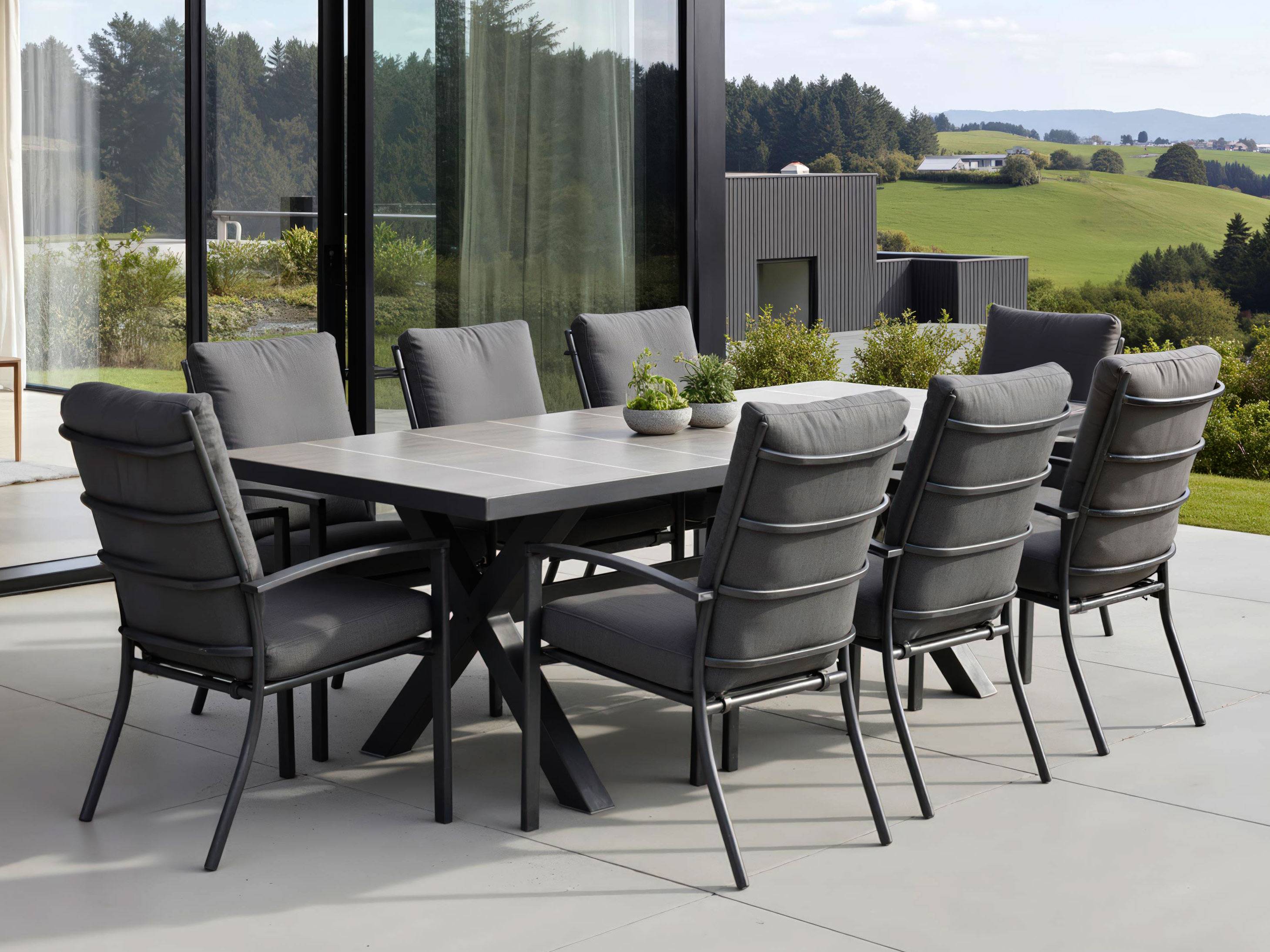 Nerra Extending Outdoor Dining Set - 8 Seater - Dining Sets - Outdoor ...